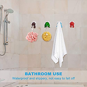 TOPBATHY Creative Sucker Hook for Kid Standard Coat Rack Towel Hanger Home Decor Animal Hook, Set of 6, Hook for Livingroom Bathroom Bedroom Store