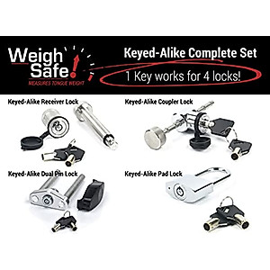 Weigh Safe WS10-2-SET Aluminum Adjustable 10" Drop, Stainless Steel Balls for 2" Receiver 12,500 GTW