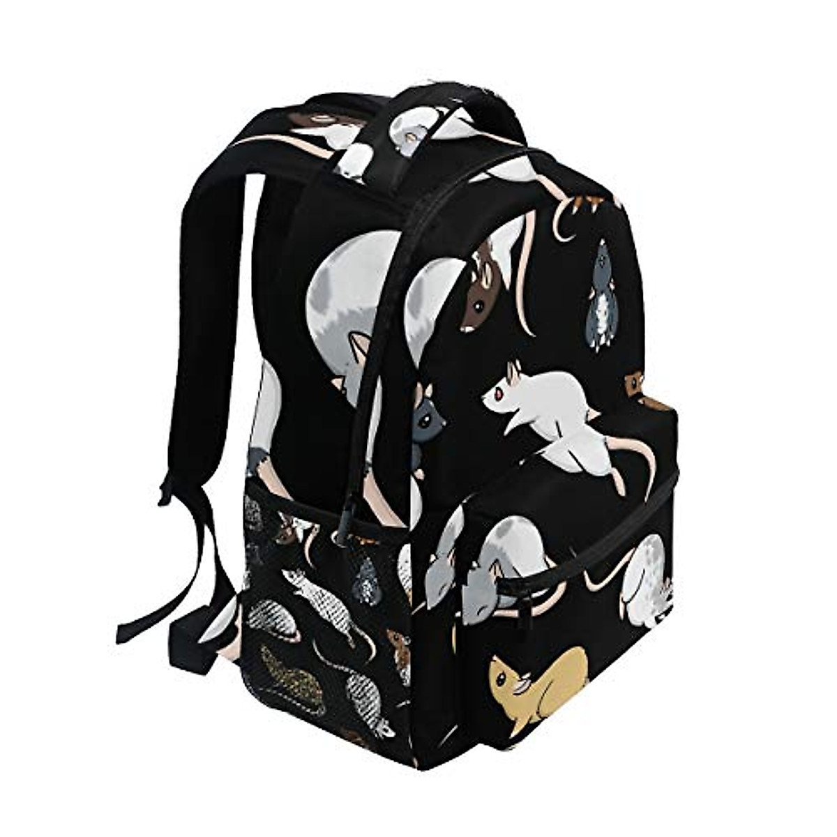 Backpacks Rat Mouse Pattern College School Book Bag Travel Hiking Camping Daypack