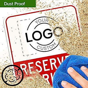 Custom No Parking Sign, Custom Reserved Parking Signs for Business, 10x14 Inches, Rust Free .040 Aluminum, Fade Resistant, Made in USA by My Sign Center (Post Holes)