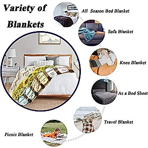 Sunflower Healing Blanket for Women ,Inspirational Quote God Says You are Hummingbird Design Sherpa Throw Blankets for Kids and Adults Cozy Blankets 50X40 inch