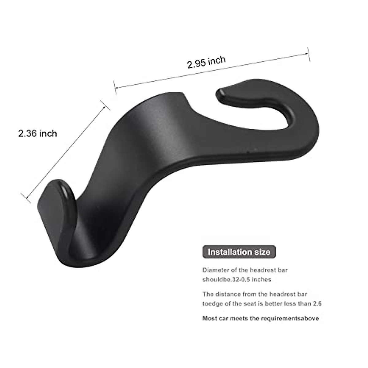 MDPLY Car Seat Headrest Hooks,Universal Auto Seat Hook Hanger Storage Organizer for Key Purse Bags Coats Umbrellas,2 Pack (Deep Pink)