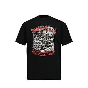 JP 1880 Menswear Big & Tall Plus Size L-8XL Motörhead Print Front Tee Black XXXX-Large 795981130