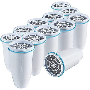 Zeroliquid ZR-017 Water Filter Replacement for Water Pitchers and Dispensers, Advanced 6-Stage Filter to Remove 99.9% Lead, Chlorine, Fluoride, Heavy Metals, PFOA/PFOS (12 Pack)