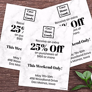 Marble Letterhead / 50 Sheets / 8.5" x 11" Trendy Marble Decorative Event Wedding Paper/All Occasion Decorative Stationery