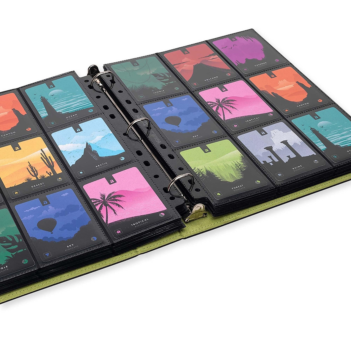 Vault X Premium Exo-Tec 3 Ring TCG Binder for 9 Pocket Trading Card Pages - 30+ Page Capacity Easy Open 3 D-Ring Clip Binder for TCG CCG Photo Cards (Slim, Black)