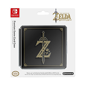 PowerA Premium Game Card Case - Zelda: Breath of The Wild "Z" Symbol - Nintendo Switch