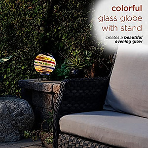 Alpine Corporation HGY310A-TM Gazing Globe with LED Lights, 10 Inch Tall, Multi-Color