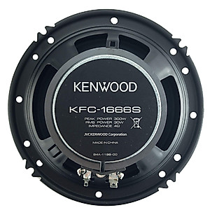 Kenwood KFC-1666S 300 Watts 6.5" 2-Way Car Coaxial Speakers with Sound Field Enhancer - Pair