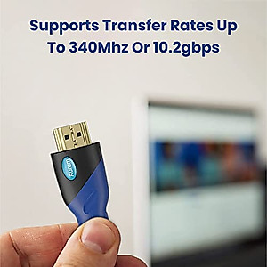 Aurum Ultra Series High Speed HDMI Cable with Ethernet - Braided 30 Ft HDMI Cable Extender Supports 3D and Audio Return Channel up to 4k Resolution - Compatible with TV, PC, Laptops, PS3-1 Pack