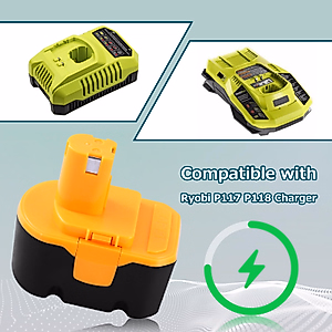 Forrat 1 Pack Replacement for Ryobi 14.4V Battery 3600mAh Ni-Mh Compatible with for Ryobi 14.4 Volt Battery 130224010 130224011 130281002 1314702 1400144 1400655 HP1441 HP1441M HP1442M Battery