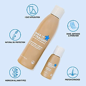 Make It Straight Blowout Spray, Straighten Hair, Eliminate Curls, and Protect Against Heat Damage, Enjoy Salon Blowout Results with Smooth, Sleek Hair, Free from Formaldehyde