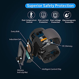 LED Desk Lamp with Wireless Charger, Dimmable Table Lamp with 3 Level Brightness, Cute Beside Lamp , Night Light for Living Room, College Dorm, Office