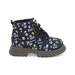 OshKosh B'Gosh Girls Ziomi Chelsea Boot, Navy, 8 Toddler