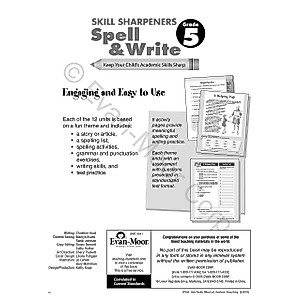Skill Sharpeners Spell & Write, Grade 5