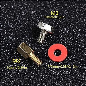 Connectors Y8AC 20Pcs PC Case Fans 6.5mm 6-32-M3 Motherboard Riser+20Pcs Screws + 20Pcs Washers Gasket Brass Standoff - (Color: A)
