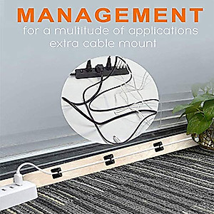 140 Pack 3/4" Zip Tie Adhesive Mounts Self Adhesive Cable Tie Base Holders with Multi-Purpose Tie wire clips with screw hole,Anchor stick on wire holder,Black