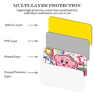 PERFECTSIGHT Compatible with Nintendo Switch OLED Skin Sticker Kawaii Cartoon Vinyl Decal Pretty Pattern Protective Film for NS Console & Joy-Con Controller & Dock (7-Kirbi)
