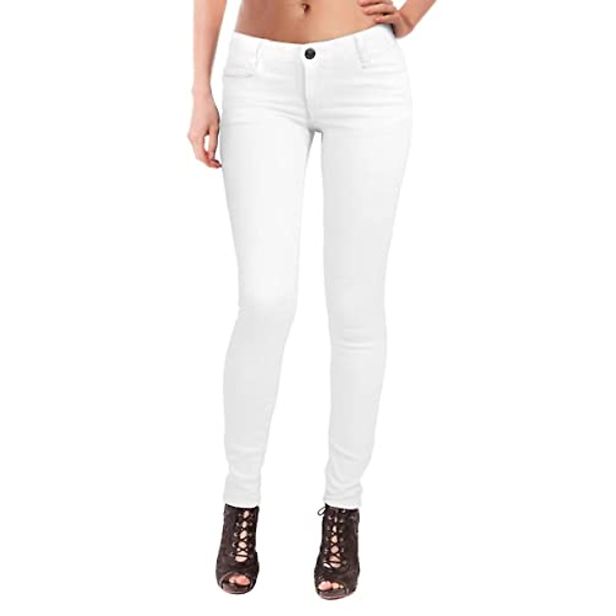 Women's Extreme Butt Lift Stretch Denim Jeans P46862SK White 5
