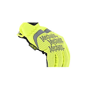 Mechanix Wear: Hi-Viz FastFit Work Gloves with Secure Fit Elastic Cuff, Reflective and High Visibility, Touchscreen Capable, Safety Gloves for Men, Multi-Purpose Use (Fluorescent Yellow, Medium)