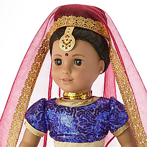 American Girl Girl of The Year Kavi Sharma 18-inch Doll Bollywood Dance Costume Featuring 10+ Pieces for Ages 8+ (Dolls sold separately)