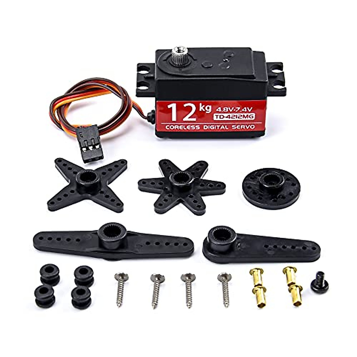 Waterproof 12kg Servo 180 Dgree Metal Gear High Speed Digital Servo Motor for Helicopter Tail Robot Car Drone Boat