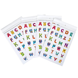 664 Pcs Cute Alphabet Letter Stickers Scrapbook Paper Stickers - 24 Sheets Colorful Animals Alphabet Art Paper Stickers for Preschool Kids-Party Favors,Card Making,Gift of Festival,Rewards,Art Craft.