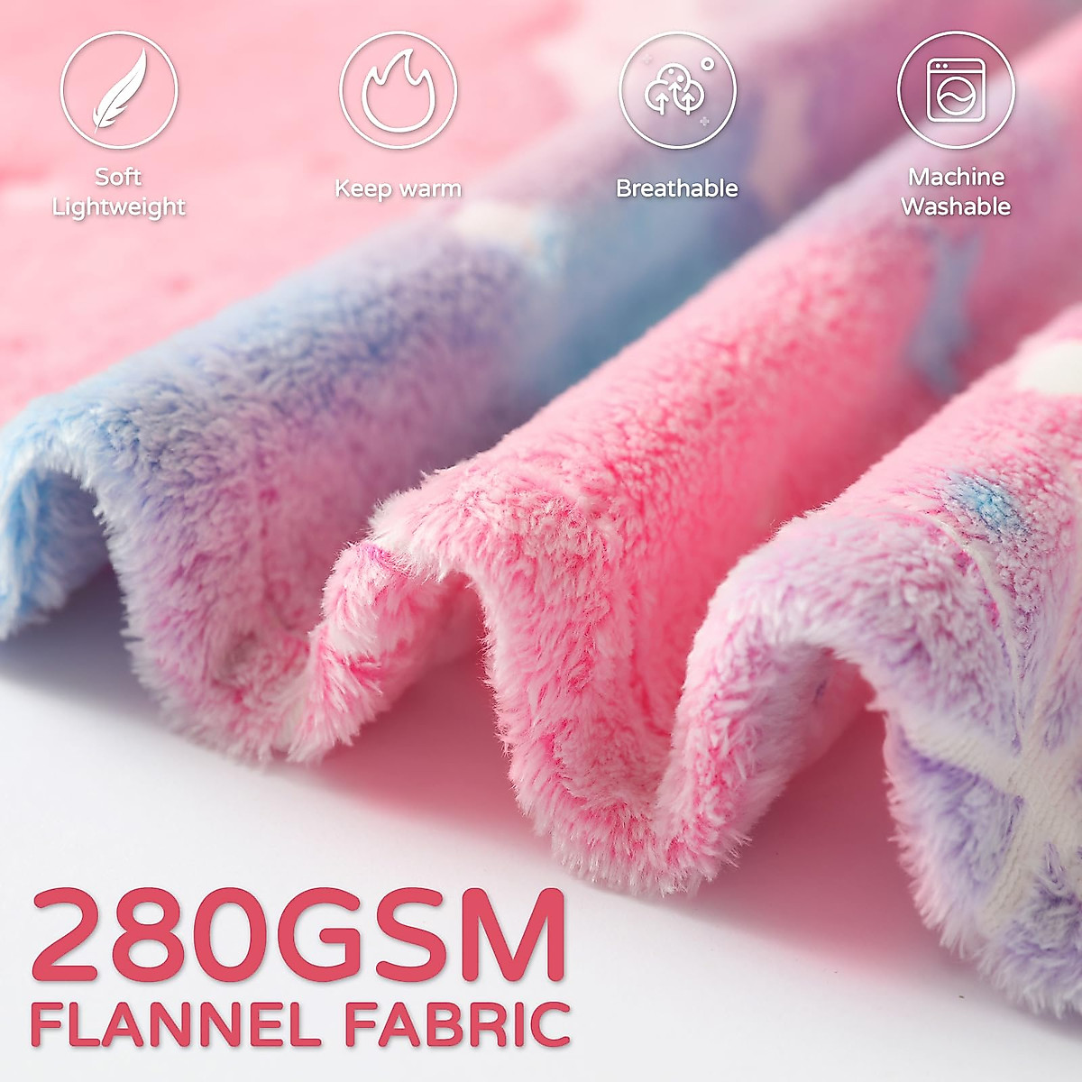 Anowpo Glow in The Dark Blanket Unicorns Gifts for Girls,Soft Blanket for 3 4 5 6 7 8 9 10 Year Old Girl Girls, Toddler Girls Toys Age 6-8,Mothers Day Birthday Gifts Christmas,50"x60"