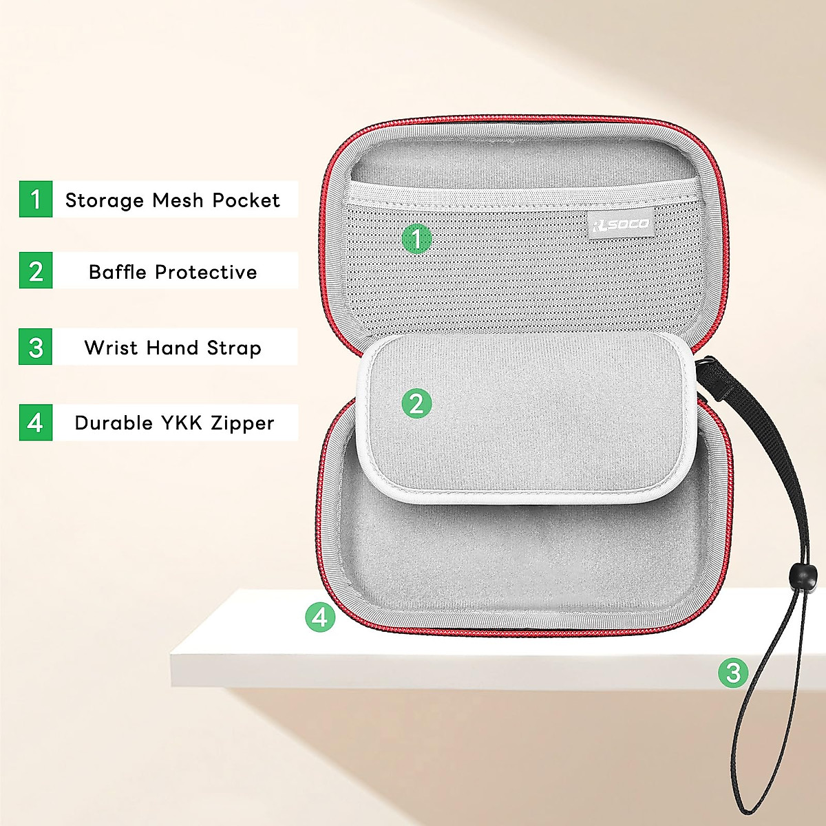 RLSOCO Hard Case for Braun ThermoScan 7/ThermoScan 5/ThermoScan 6 Digital Ear Thermometer,Fits for Braun IRT6500/IRT6520/IRT6515/IRT6020 Ear Thermometers (Grey Lining)