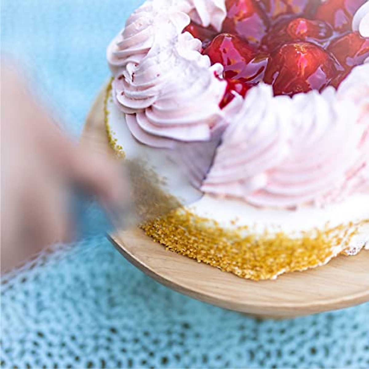 Cotea Wood Cake Stand for Desserts & Cakes | 10 Inch Cake Stand, Serving Platter & Multifunctional Cake Carrier Platter Tray for Kitchen,Birthday Parties,Weddings,Baking Gifts