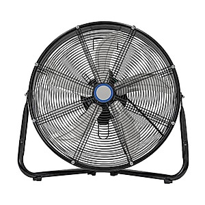 HICFM 4600 CFM 20 inch Heavy Duty Shroud Fan with Barrel and Powerful 1/5 HP Motor, High Velocity Air Circulator for Workshop, Garage, Commercial or Industrial rooms - UL Safety Listed