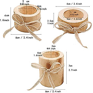 Nwsrayu Wooden Air Plant Holder Pack of 3 Wooden Air Plants Holders Air Plants Terrarium Tillandsia Streptophylla Xerographica Holders Succulent Pot Tea light Holder