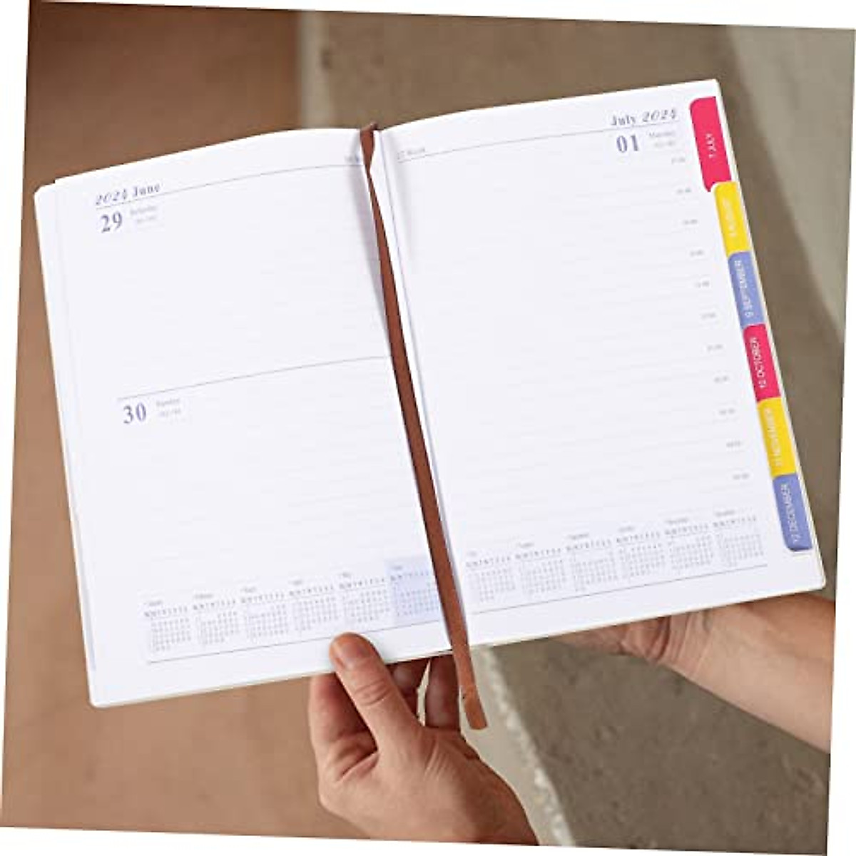 Ciieeo 2pcs 2024 Agenda Book 2024 weekly notebook spiral calendar planner weekly monthly planner monthly life planner goal planner spiral notepads planner book Paper manual portable Work
