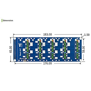 XYGStudy Stack HAT I/O Expansion Connector for Raspberry Pi, 5 Sets of 2x20 Pinheaders, Directly Pluggable, USB Power Port