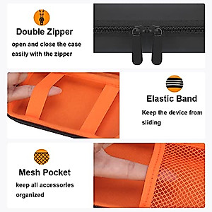 Elonbo Carrying Case for Fluke 101/106/107 Handheld Digital Multimeter, Portable Meter Equipment Travel Holder Tool Pouch, Mesh Pocket Fits Test Lead, Wire Cable Plug Connector, Black