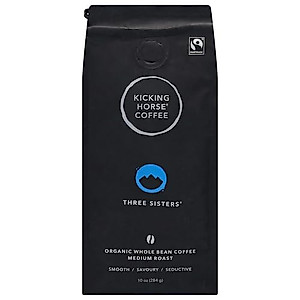 Kicking Horse Coffee, Three Sisters, Medium Roast, Whole Bean, 10 oz