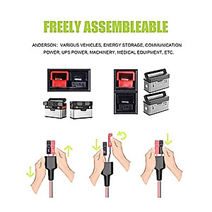 ALLPOWERS Solar Extension Cable with DC5525(5.5mm x 2.5mm) to Anderson Power Pole Port 1.5M 16AWG Solar Panels Kit Tools, Connector for Solar Panel to Portable Generator UPS Battery Backup