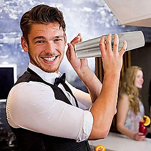 n/a Cocktail Shaker Set Professional Shaker Cocktail Strainer and Jigger Set 4 Piece Stainless Steel Bar Supplies