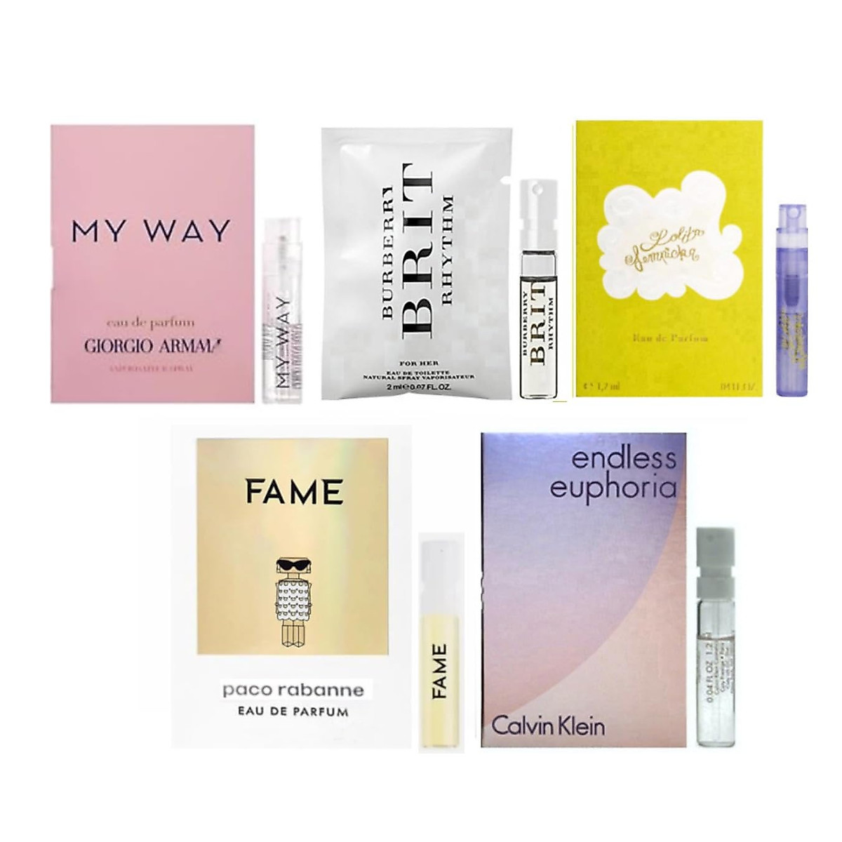 Designer Perfume Samples for Women - Lot of 5 Perfume Vials