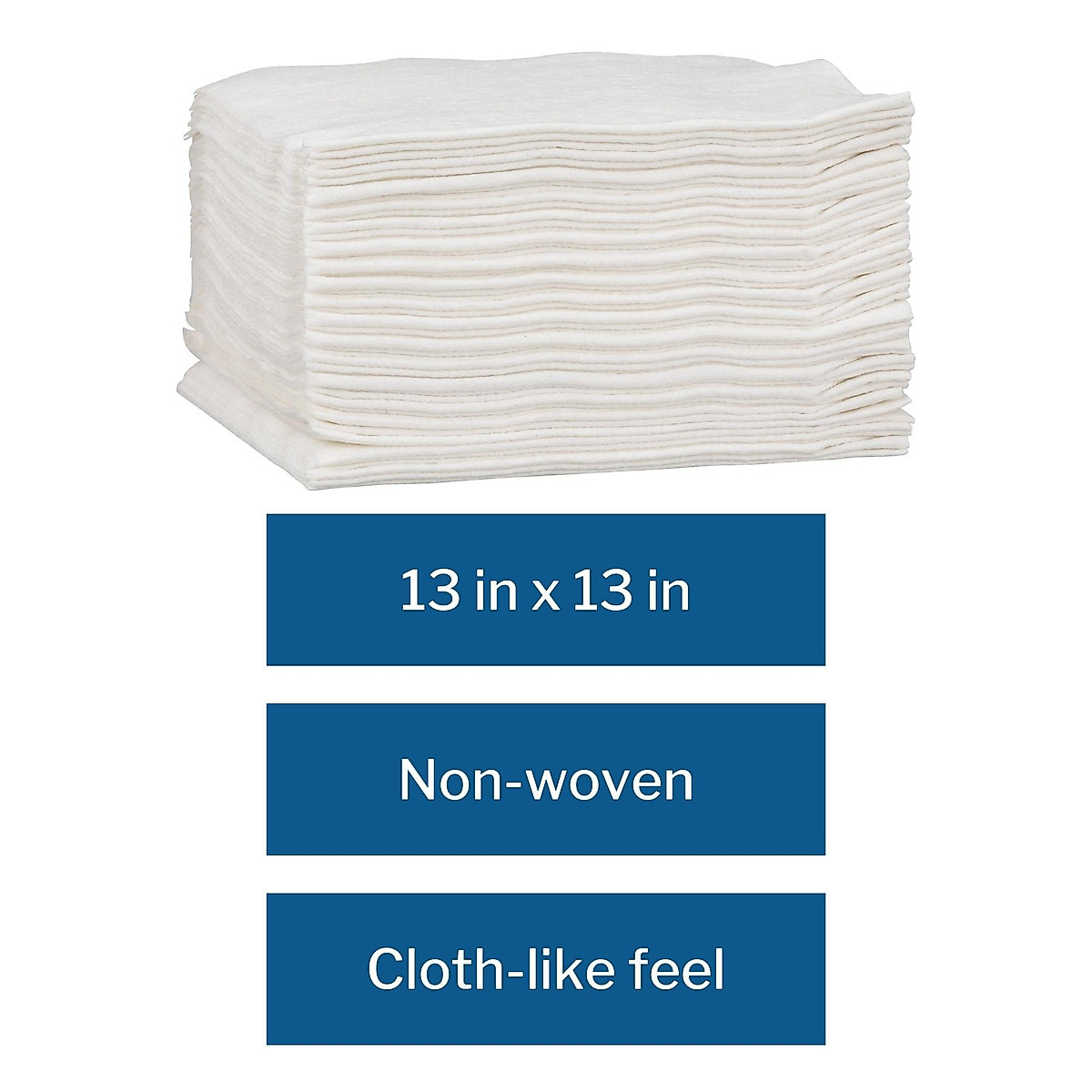 McKesson Disposable Washcloths, Soft, Absorbent and Strong, 13 in x 13 in, 50 Count, 16 Packs, 800 Total