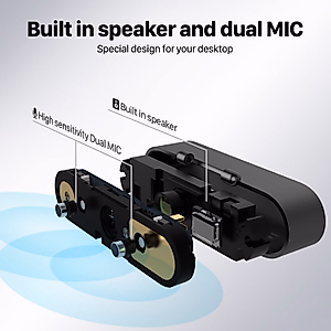 ZECHIN Studio 5-in-1 Full HD 1080P Webcam with Light, Microphone & Speakers, Computer Camera with Fill Light & Privacy Protection, Web Cam Supports Clear Stereo Audio, HD Light Correction
