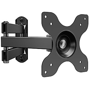 WALI TV Wall Mount Articulating LCD Monitor Full Motion 15 inch Extension Arm Tilt Swivel for Most 13 to 32 inch LED TV Flat Panel Screen with VESA up to 100x100mm (1330LM), Black