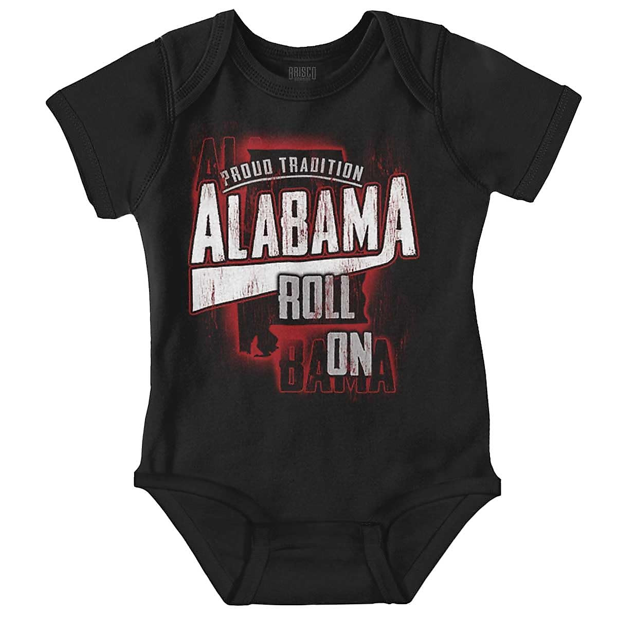 Brisco Brands Alabama Tradition Distressed Athletic Baby Romper Boys or Girls