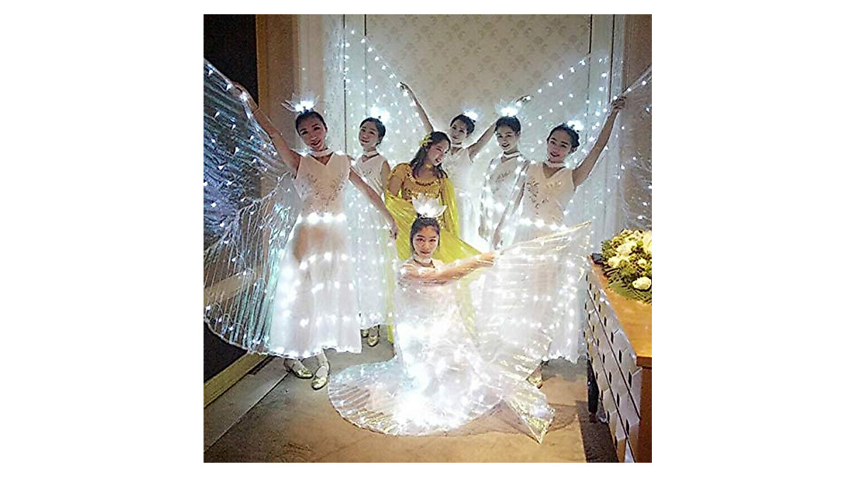LED Belly Dance Angel Wings for Dazzling Performances