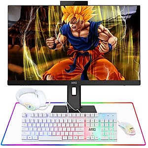 Gaming All in one PC 24 Inch FHD Touchscreen, MTG Yama, Intel Core i5 10th Gen 8GB RAM, 240GB NVME, NVIDIA GT 730 4GB DDR3 Graphics, Webcam, DVD RW, Gaming Kit, Windows 11