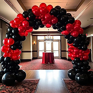 Black Balloon Garland Arch Kit - 121 pcs - Black 5/10/12/18 different sizes of Black latex Balloon Arch Kit, perfect for Birthday Party, Graduation, Baby Shower, Wedding Decoration (black balloons)