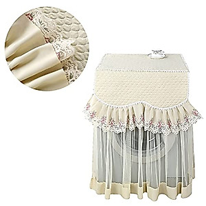 Vosarea Front Door Decor Sunproof Washing Machine Cover 60x60x87cm Automatic Washer Protectors Delicate Washing Machine Cover (Beige) Laundry Machine Cover Replacement Home Decoration