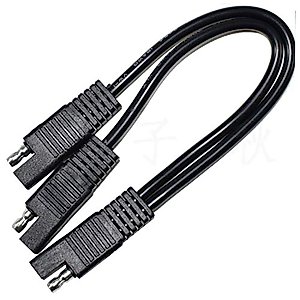 LIXINTIAN 18AWG SAE DC Power Automotive Connector Cable Y Splitter 1 to 2 SAE Extension Cable ，for Solar Panels, Chargers