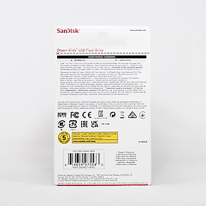 Sandisk Sdcz60-064G-A46 Cruzer Glide Usb Flash Drive - 64 Gb - Black Red - Retractable Password Protection Encryption Support Temperature Proof (Sandisk SDCZ60-064G-A46)
