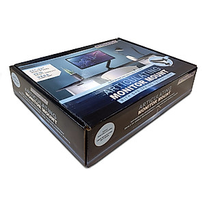 Stellar Mounts Spring LCD Monitor Arm with USB and Multimedia Ports for: Sceptre E249W-19203R 24-inch FHD LED Gaming Monitor 2X HDMI VGA 75Hz Build-in Speakers, Machine Black